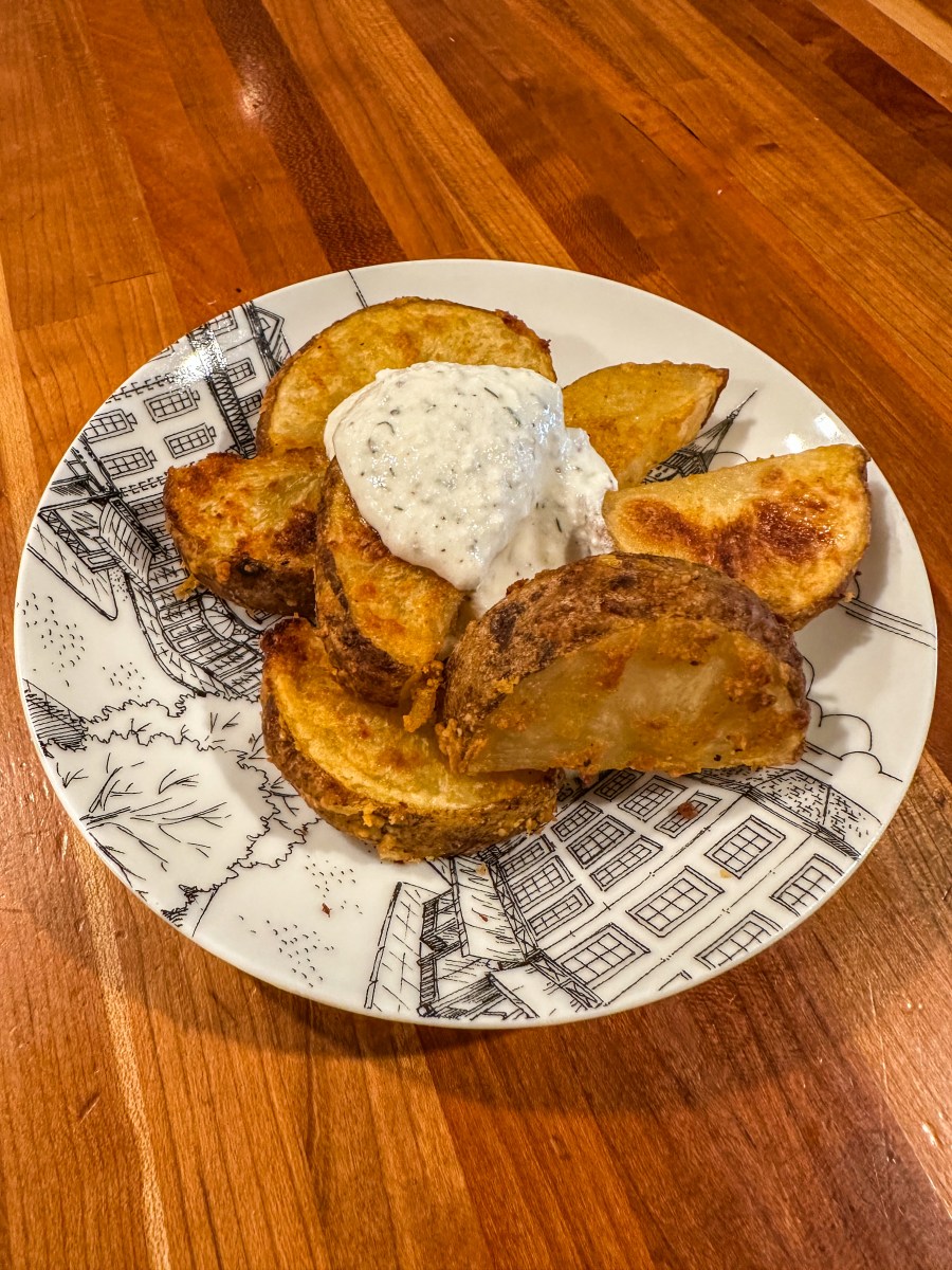Crispy Lemon Potatoes w/ Whipped Dill Ricotta – Hangry Hannah
